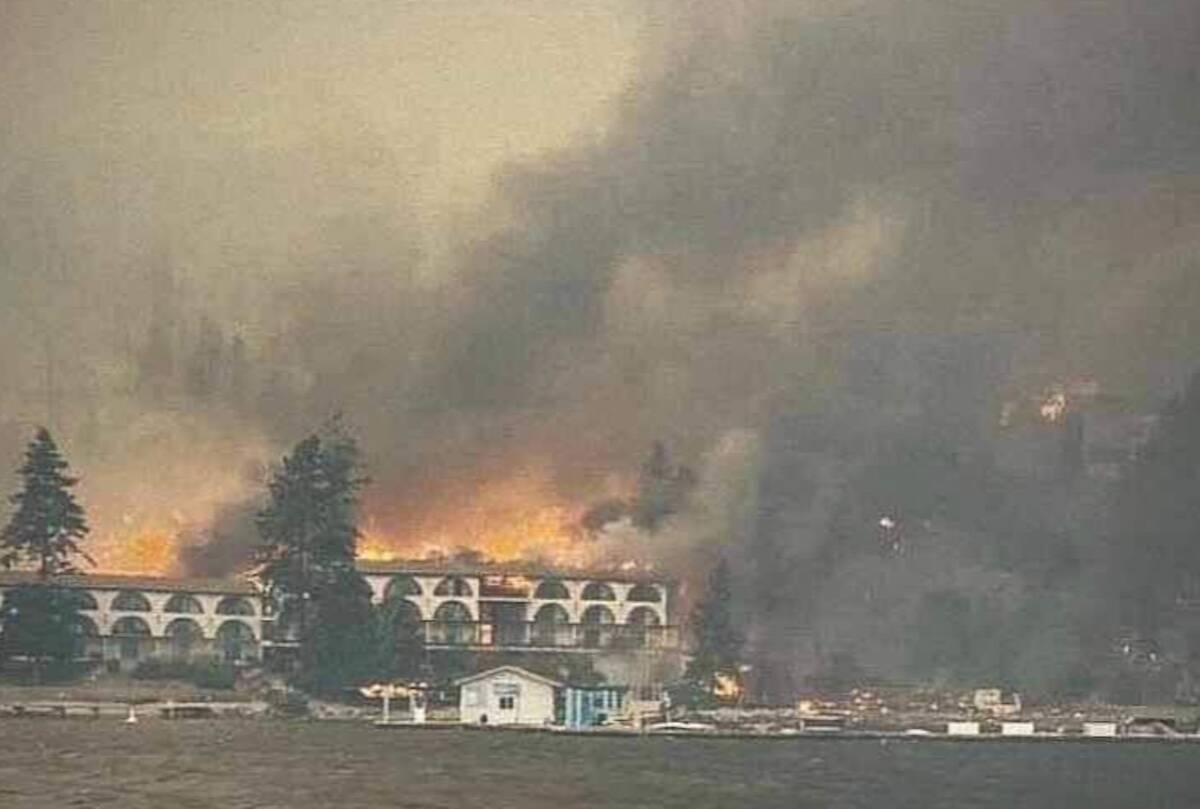 Lake Okanagan Resort burns due to wildfire | Salmon Arm Observer